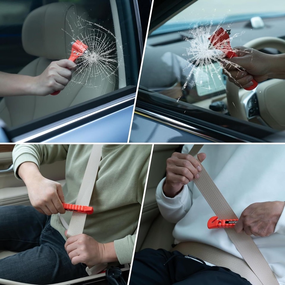 Auto Car Escape Tool, Car Window Glass Hammer Breaker and Seat Belt ...
