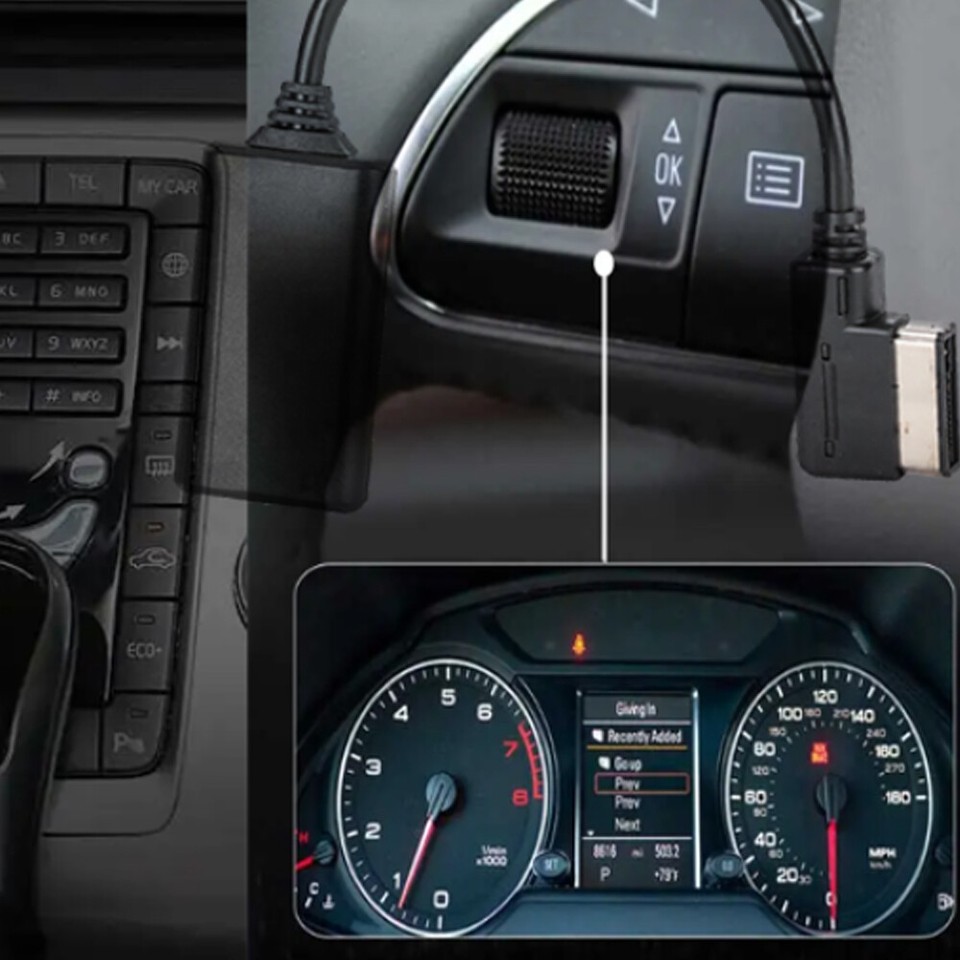 Bluetooth USB AUX Audio Cable Adapter Wireless Module For Audi A4 A5 A6 ...