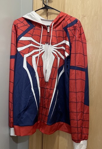 Spiderman Hoodie Jumper Superhero Cosplay Pullover Hooded Sweatshirt ...