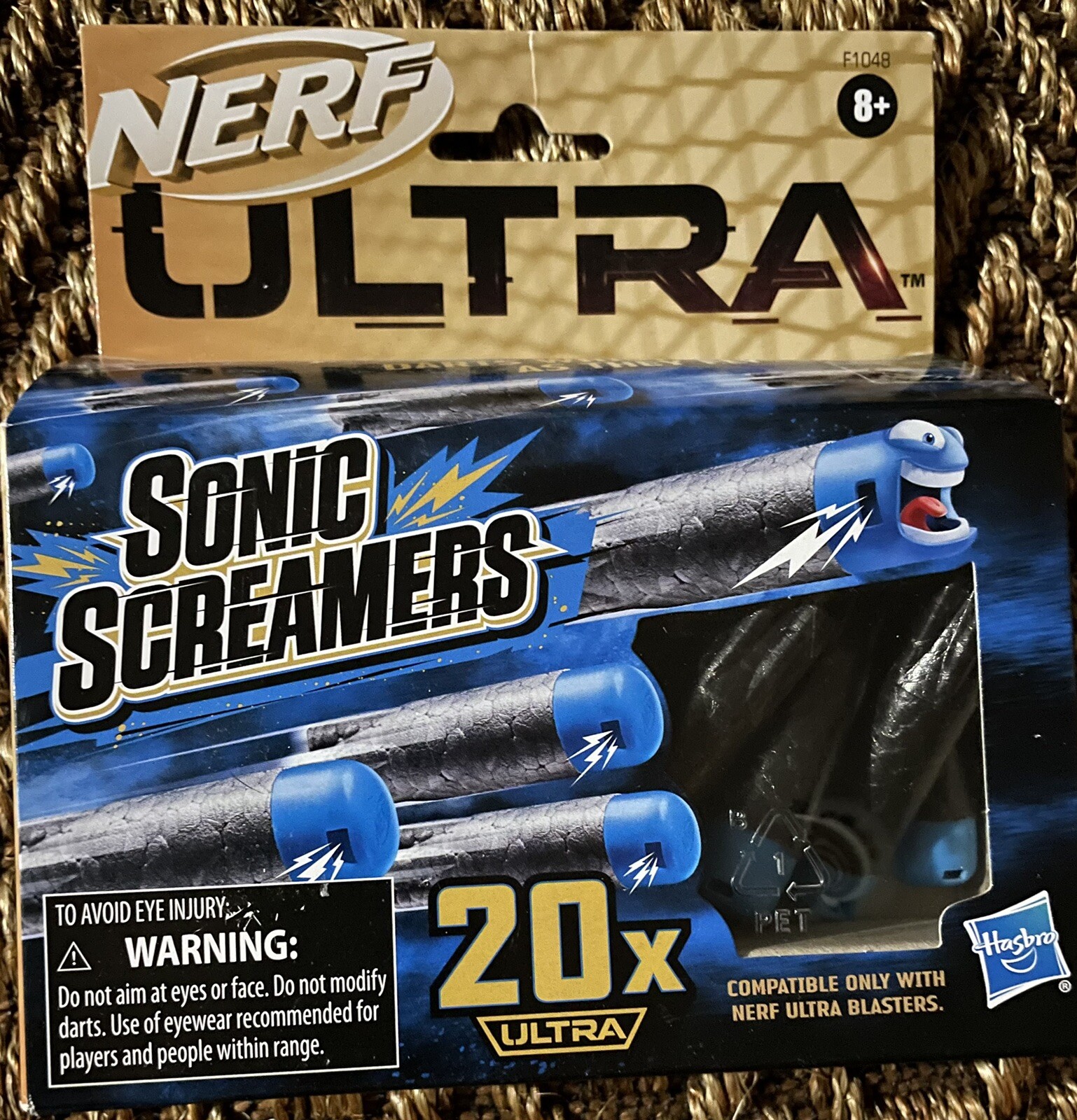 NERF Ultra Sonic Screamers Nerf Gun Bullets Box of 20 Blue Heads New ...