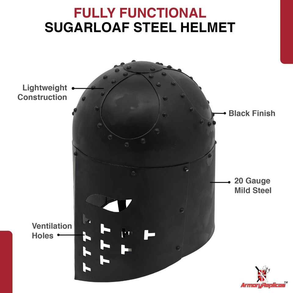 Medieval Great Bucket Helm Knights 20G Steel Templar Crusader Helmet | eBay