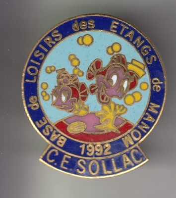 RARE PINS PIN'S .. ENTREPRISE METAL ACIER SOLLAC PECHE POISSON ETANG ...