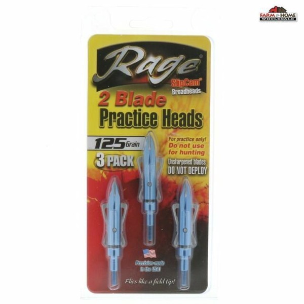 Rage 33009 2-Blade 125 Grain Practice Broadheads - 3 Pack for sale ...