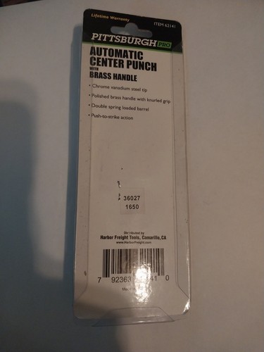 Automatic center punch with brass handle Pittsburgh Pro (Harbor Freight ...