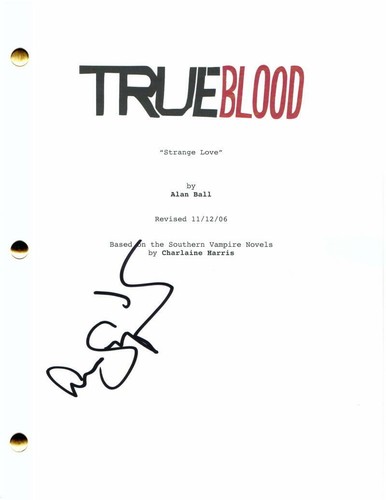 ALEXANDER SKARSGARD SIGNED AUTOGRAPH TRUE BLOOD FULL PILOT SCRIPT ...