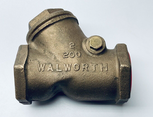 UNUSED WALWORTH 2" BRONZE CHECK VALVE 200-WOG Y-PATTERN | eBay