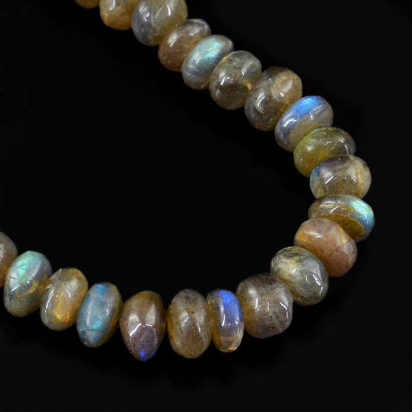 TOP ELEGANT 523.45 CTS NATURAL AAA BLUE LABRADORITE BEADS NECKLACE ...