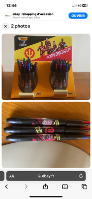 Display 40 stylos Bic 4 couleurs Diables rouges Football Belgique Coupe ...