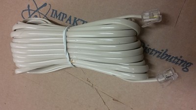 Telephone Line Cord Cable RJ11 DSL Modem Fax, Phone to Wall 24'ft ...
