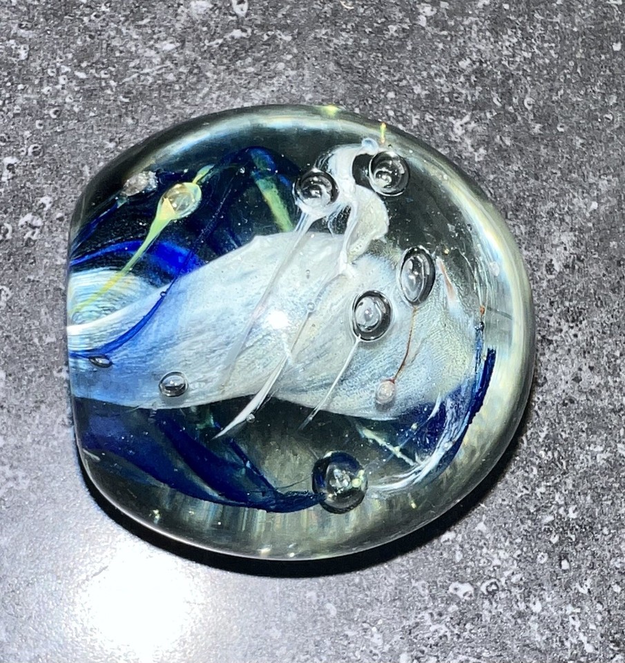 Kerry Glass Paperweight Paper Weight Blue Swirl Ireland Irish with ...