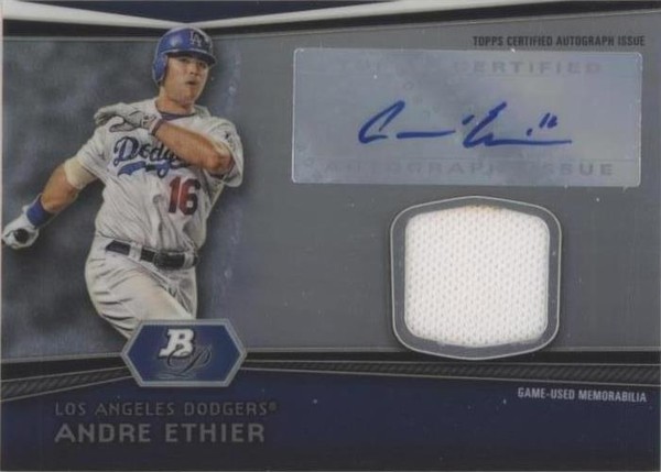 2012 Bowman Platinum - Autographed Relic #AR-AE Andre Ethier (AU, MEM ...