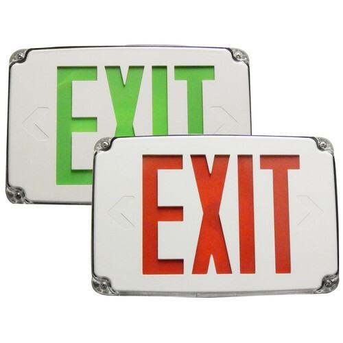 LED Exit Sign - Single Face - Panel White Housing - MORRIS-73378 | eBay