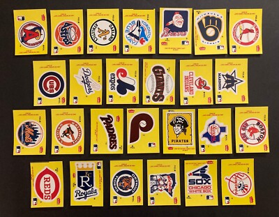 1986 Fleer Baseball Complete Team Logo Sticker Set of 26 Cards - Free ...
