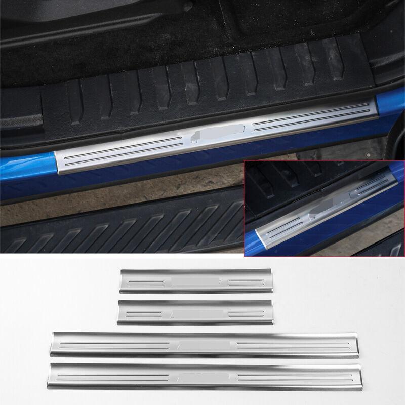 Steel Silver Outer Door Sill Cover Guard Scuff Plate Trim For Ford F150 ...