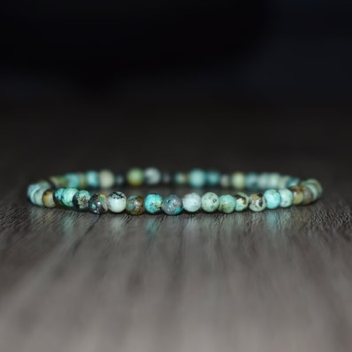 African Turquoise 4mm Tiny Gemstone Bead Healing Reiki Men Women Bracelet Gifts | eBay