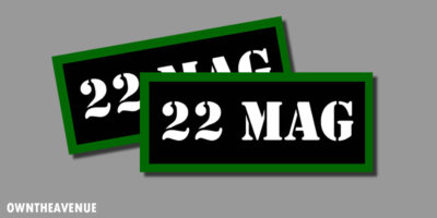 22 Mag Ammo Can Labels for Ammunition Case 3.5" x1.50" stickers decals ...