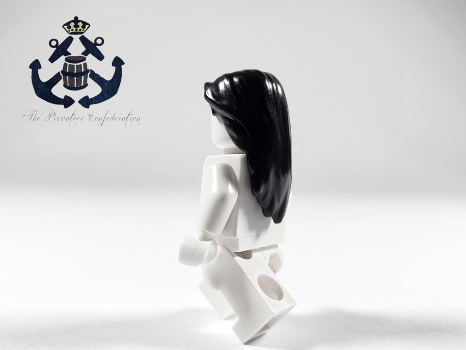 LEGO Black Hair Long 40239 For Minifigure LOTR Uruk-hai / Lurtz / Ugha ...