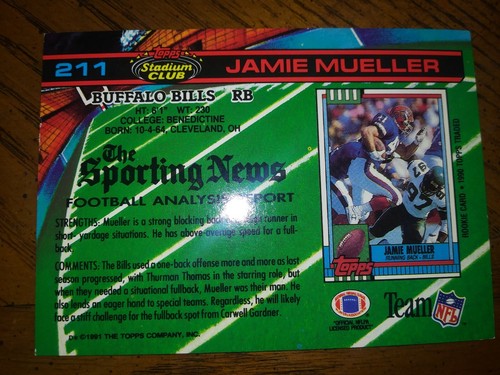 1991 Topps Stadium Club Jamie Mueller Card #211 | eBay