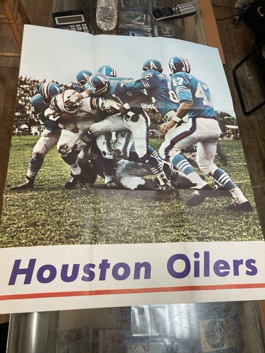 1960s Houston Oilers Poster AFL 24 X 30” Action scene San Diego ...