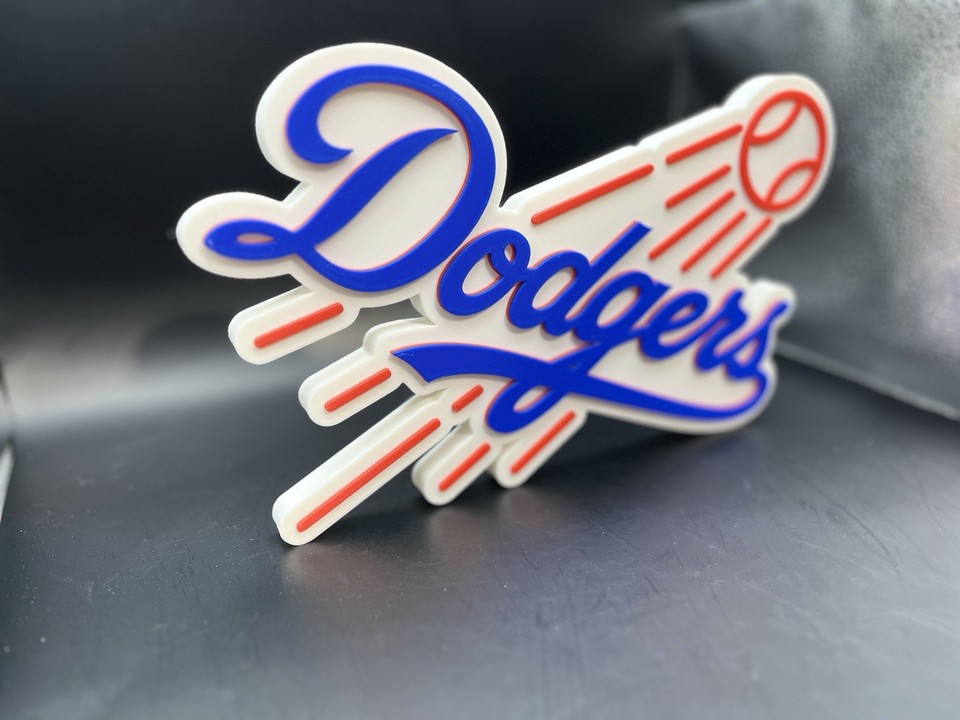 Los Angeles Dodgers Logo Sign Display | 3D Wall Desk Shelf Art | eBay