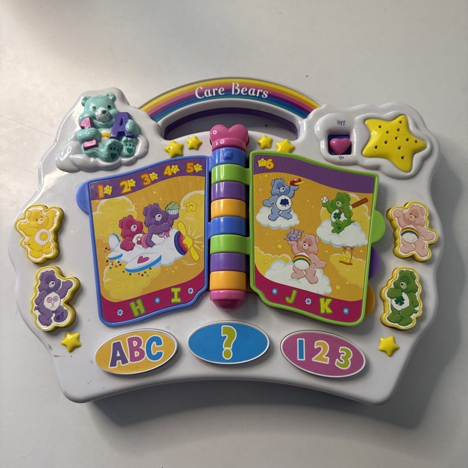 Care Bears Story Book ABC Number Talking Music Learning Electronic Toy ...