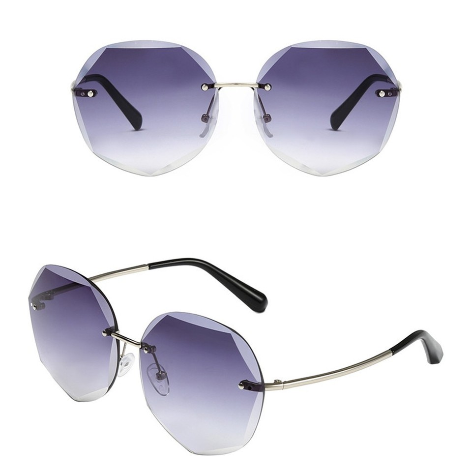 Women Frameless Sunglasses with Scratch Resistant Protective Lens for ...