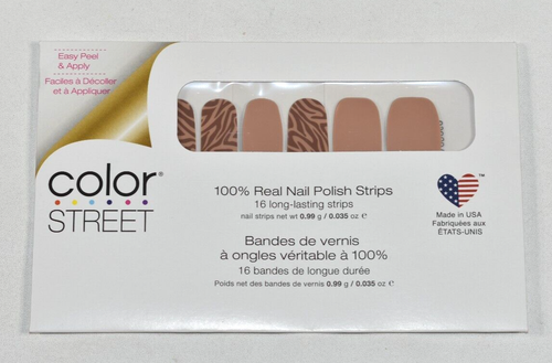 Color Street Nail Polish Strips ALL WILD UP Pink Brown Zebra NEW Sealed ...