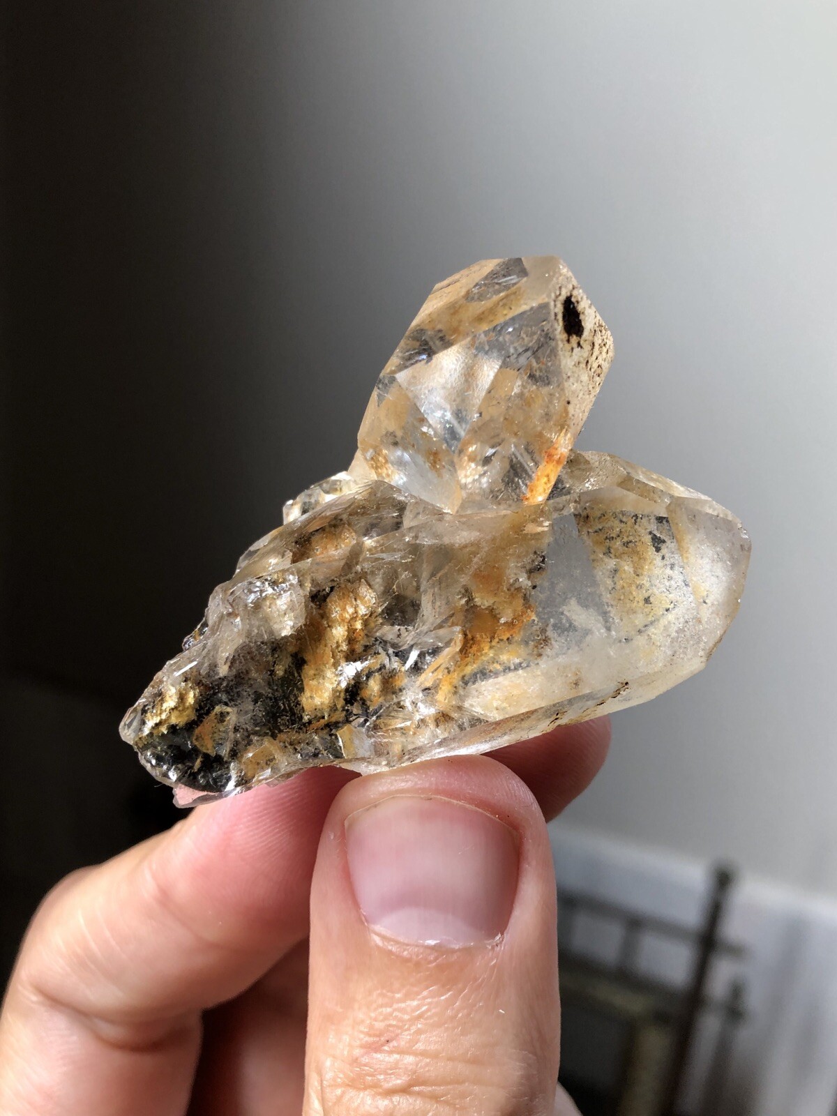 44g Inclusion Quartz Crystal Iron Quartz Cluster Brazil Scenic Quartz ...