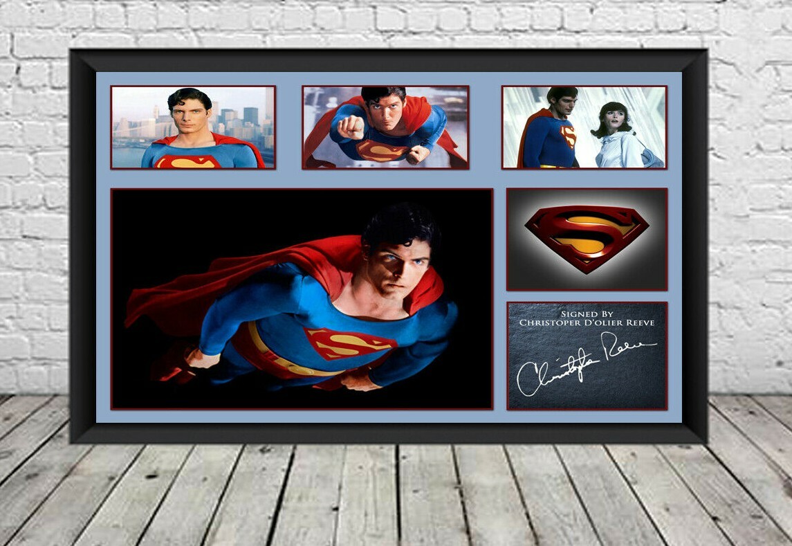 Superman Christopher Reeve Signed Poster Photo Print Poster Movie | eBay UK