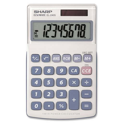 Sharp EL-240SA Handheld Pocket Calculator EL240 A-Level Finance Maths ...