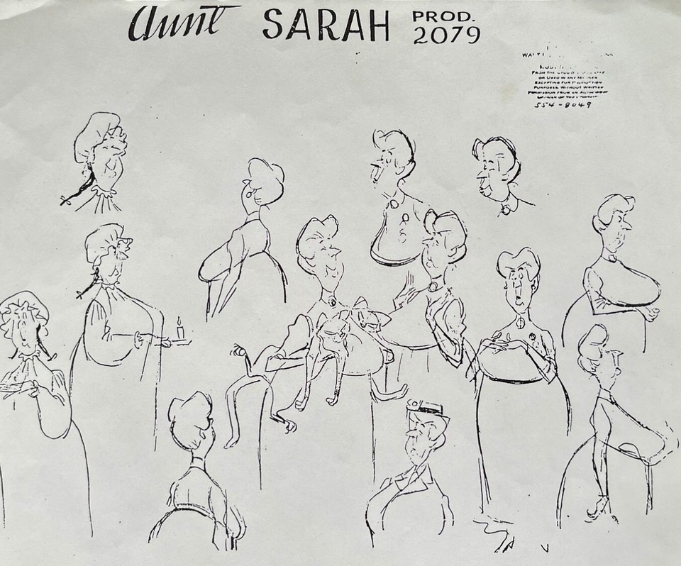 LADY AND THE TRAMP - AUNT SARAH Model Sheet Walt Disney 1961 Feature ...