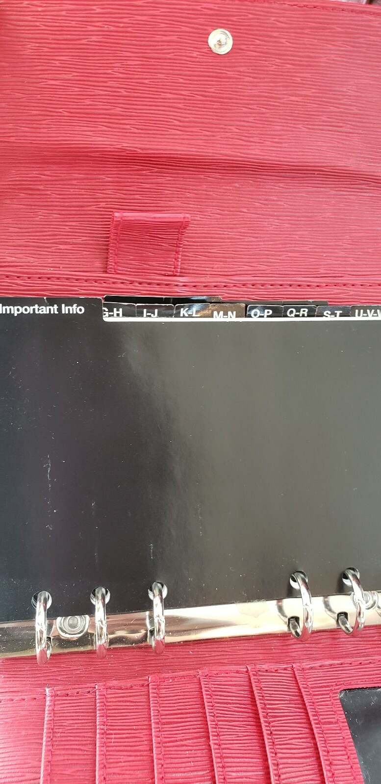 Book of Days Red Bi-fold Binder Personal Compact Plan… - Gem