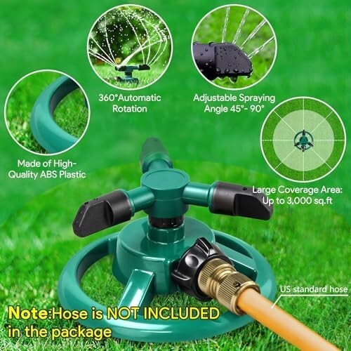 Sprinklers for Yard, Water Sprinkler Lawn, 360 Degree Rotating Lawn ...