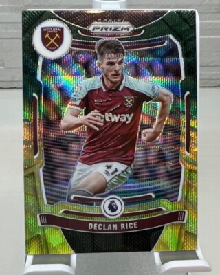 Declan Rice 2021-22 Panini Prizm Premier League yellow green wave #237 ...