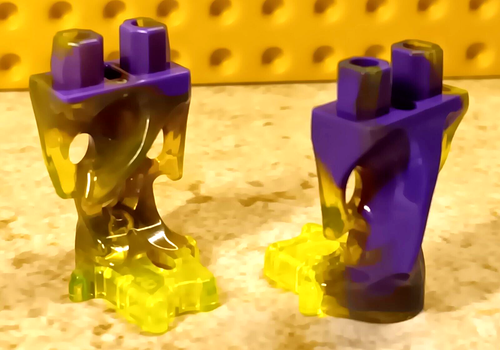 LEGO Ghost Legs violet trans néon jambes jaunes jupe fumée vapeur vent ...