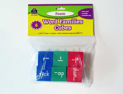 NEW 6 Foam Word Families Cubes Teacher Created TCR 20633 | eBay