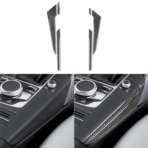 Carbon Fiber Gear Shift Panel Side Cover Trim Sticker For Audi A3 2014 ...
