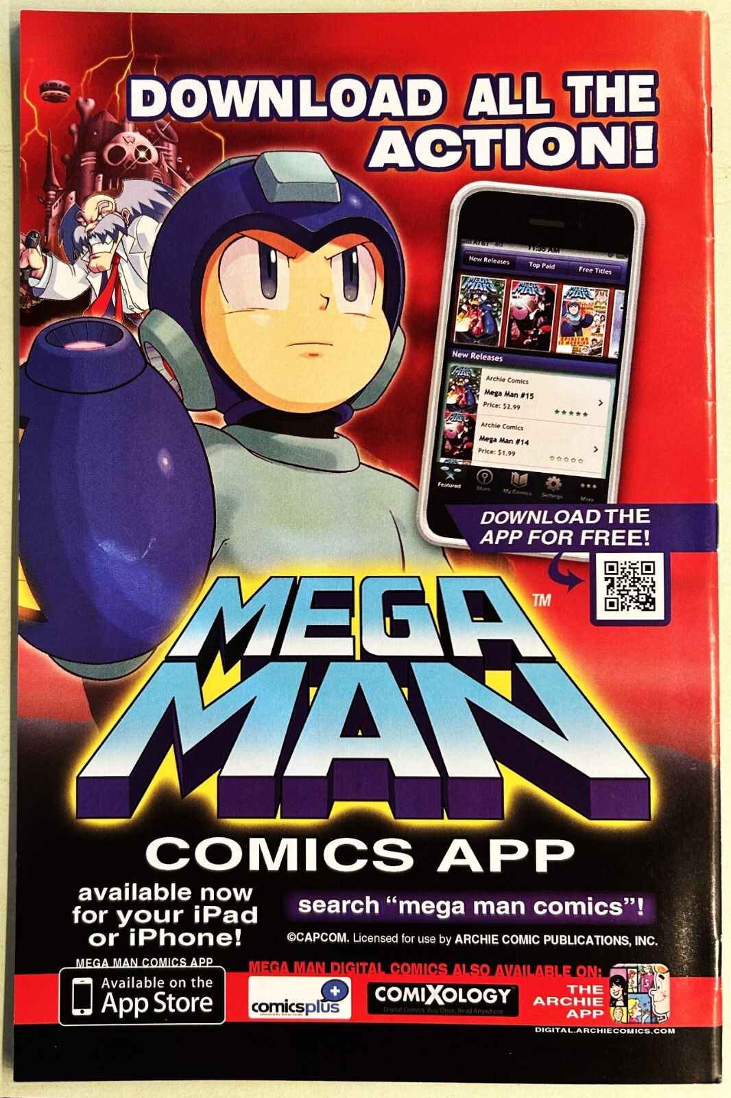 MEGA MAN COMIC BOOK #20 February 2013 ROCK OF AGES Bagged & Boarded FN+ ...