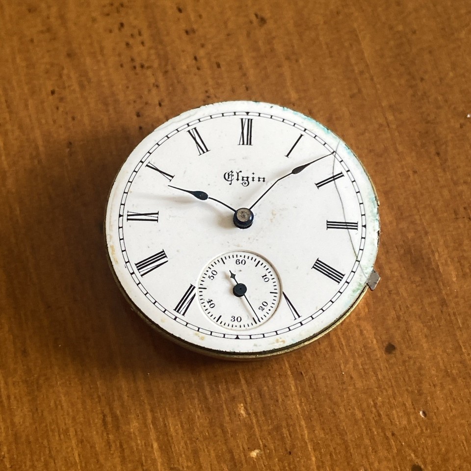 Vintage 1894 Elgin Pocket Watch Movement - 0 Size Grade 113 - 11 Jewels ...