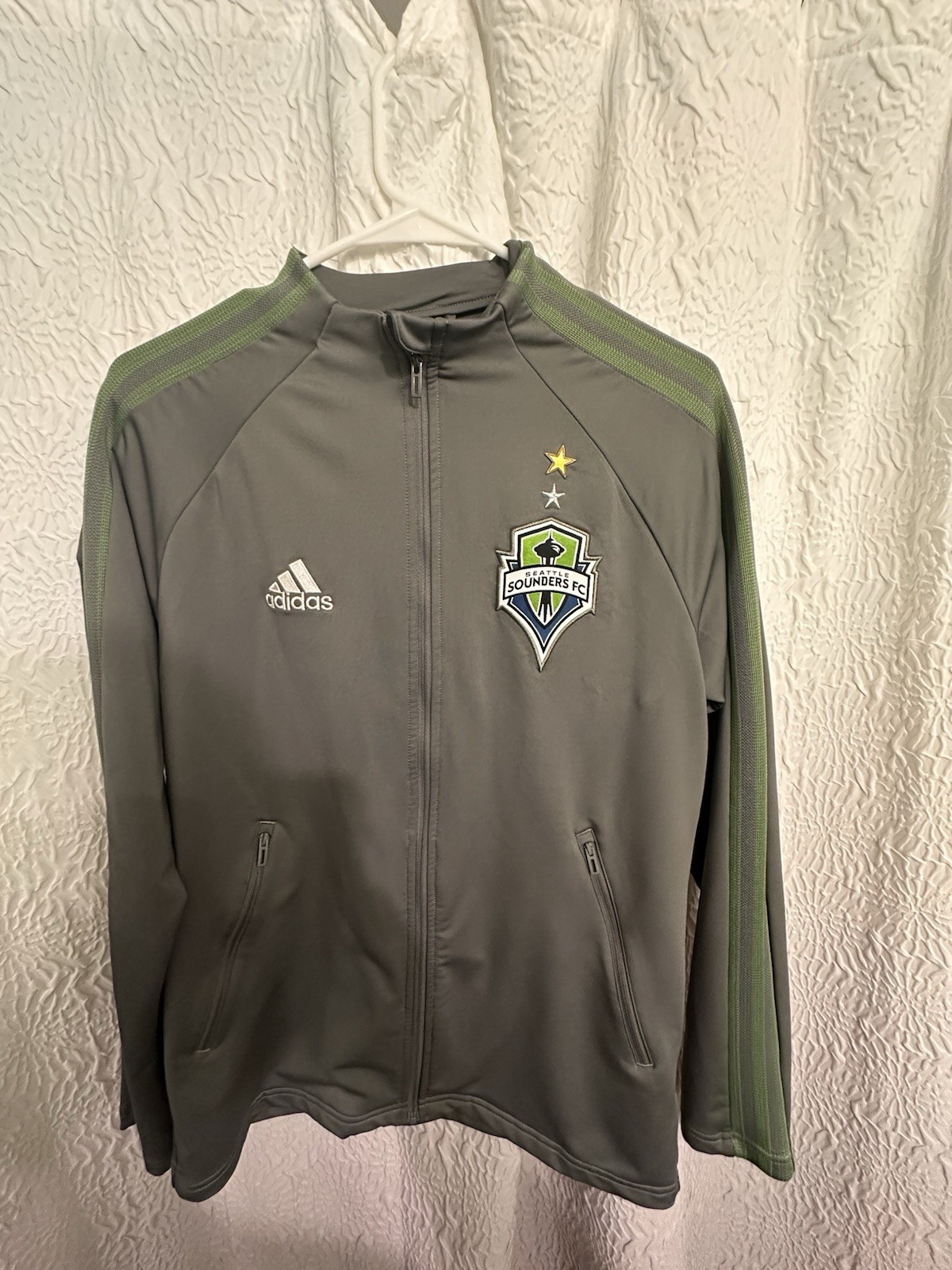 Seattle Sounders FC Adidas Jacket Mens Small Track Jacket Full Zip MLS ...