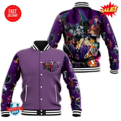 Halloween Disney Villains Baseball Jacket S-5XL | eBay