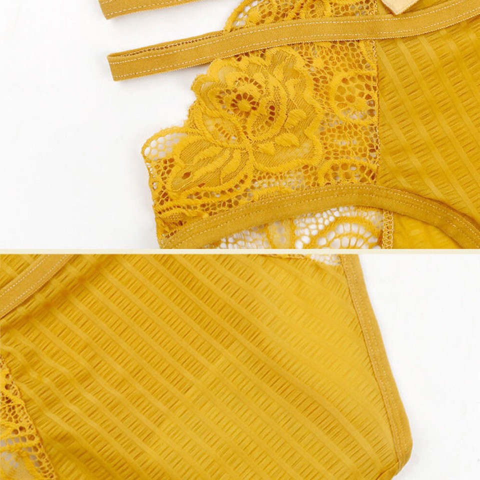 Floral Mesh Comfort Sheer Briefs Women's Underwear Lace High Waist ...