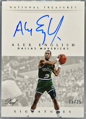 Alex English SSP 2014-15 National Treasures Signatures Proof Autograph ...