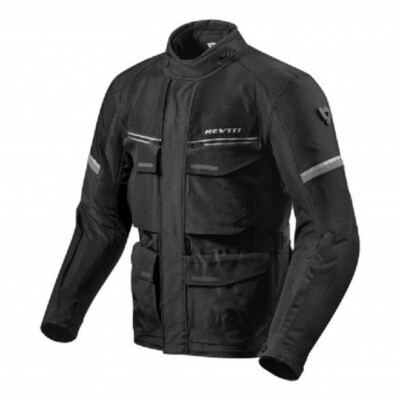 Motorcycle Jacket Touring Adventure Rev'It Outback 3 Black Gray TG 4XL ...