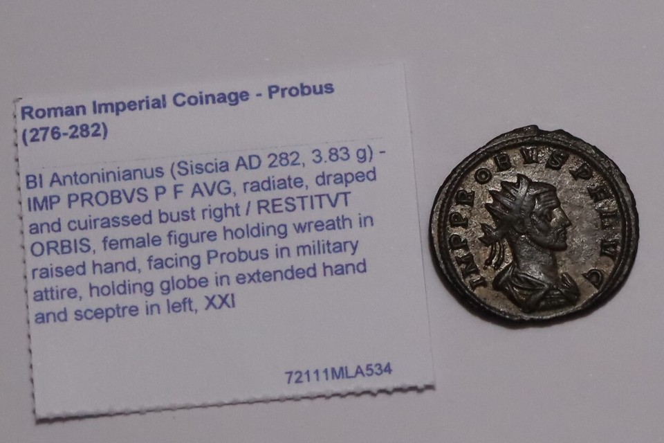Probus Antoninianus - RESTITVT ORBIS - Siscia Mint SILVERED BEAUTY ON ...