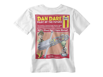 Dan Dare T-shirt Haynes manual space man alien book mekon pilot earth ...