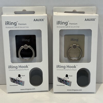 Black & gold Authentic iRing Kickstand iPhone Android Universal Smartphone | eBay