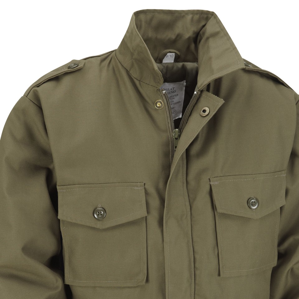 Kids Army Outfit Camo Jacket Top Gun Combat Field Junior Camouflage ...