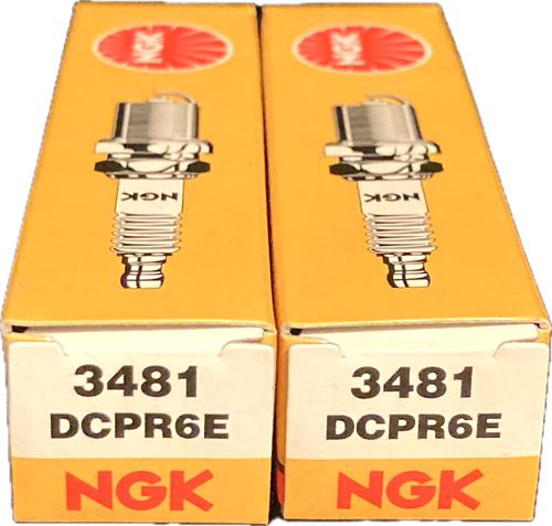 2 pcs NGK Resistor Spark Plugs DCPR6E 3481 for Honda VT1300 VTX1300 ...