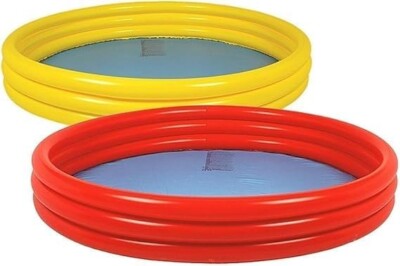 TheBigShip 3 Ring Inflatable Paddling Pool for Kids – Round Toddler ...
